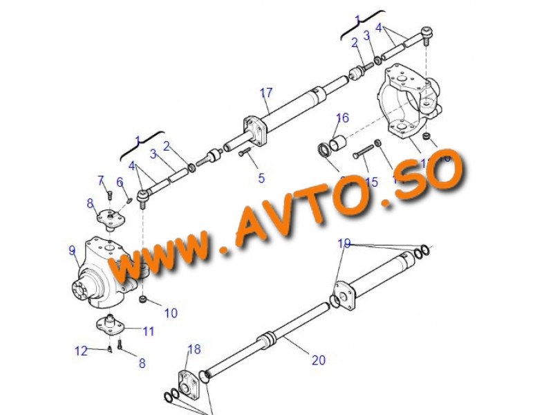 Рулевой наконечник CASE 85805977 tie rod/rod end